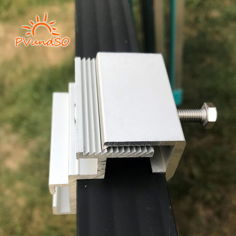 Aluminum clamp for attaching microinverters to the module frame