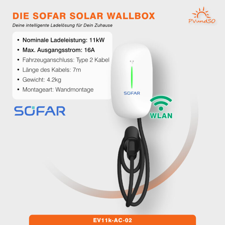 Sofar Solar Wallbox Ladestation für Elektrofahrzeuge 11kW